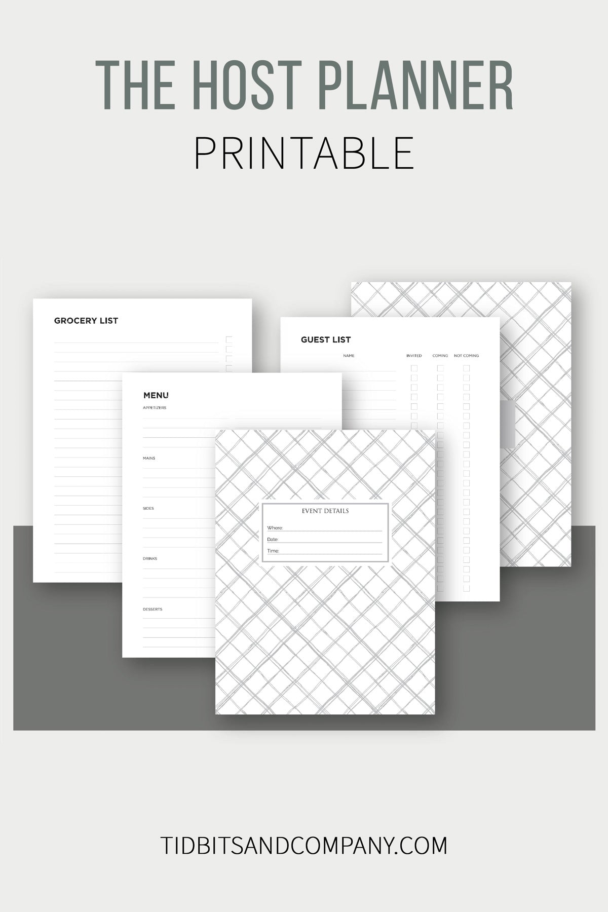 The Host Planner Printable – TIDBITS & Company