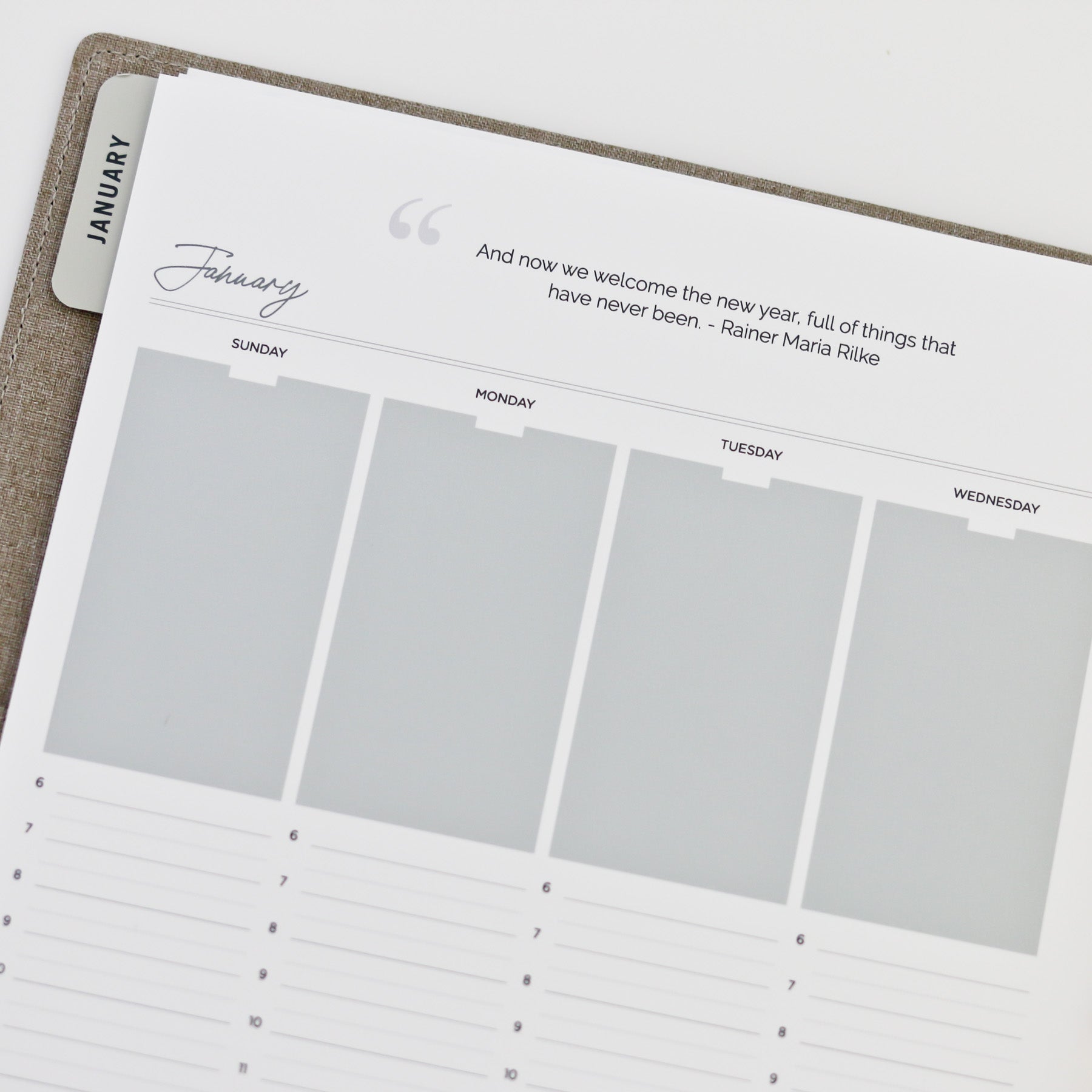 Undated Sunday Start Printable Planner – TIDBITS & Company