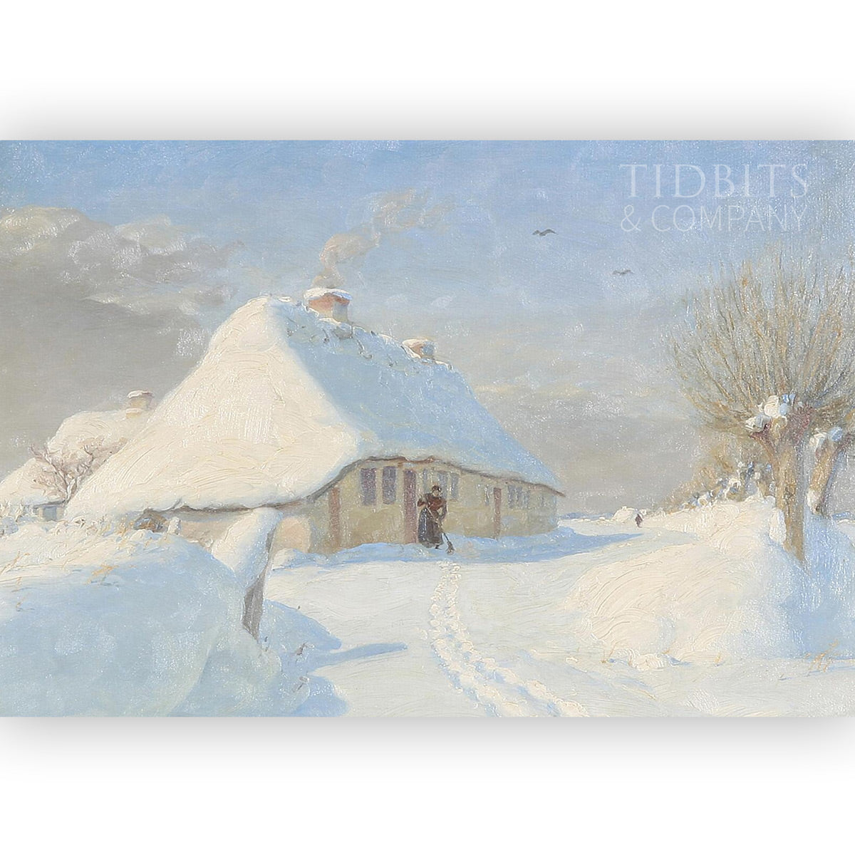 Vintage Art Print | Sweep the Snow – TIDBITS & Company